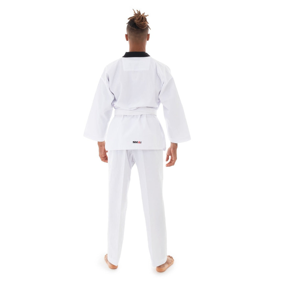 Taekwondo Uniform Classic - 8oz Ribbed Student Dobok (Black V-Neck ...